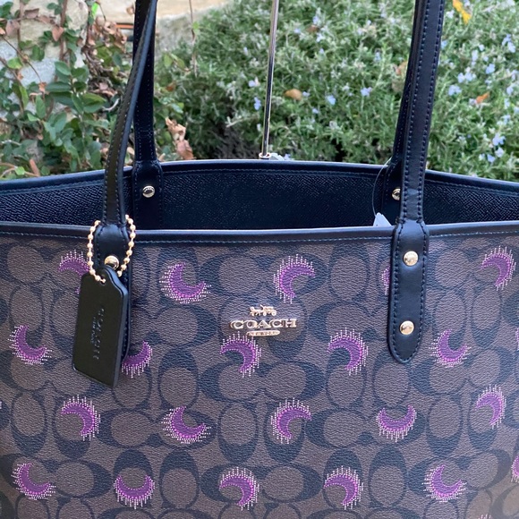 Coach | Bags | Nwt Coach Signature Moon Reversible Tote Handbag | Poshmark